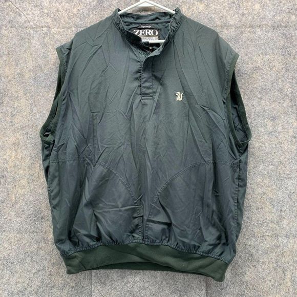 Zero | Shirts | Zeroshirt Mens Large Adult Green Sleeveless Button ...